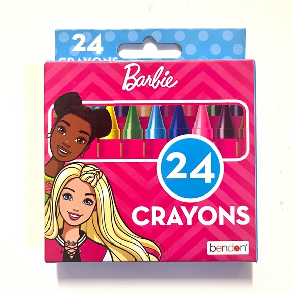 Claire's | Toys | Barbie Assorted Colorful 24 Crayons | Poshmark